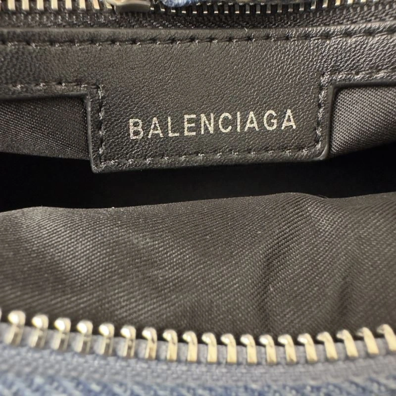 Reasonably priced Balenciaga Heartfelt Deep Blue Rhinestone Cagole Motorcycle Bag
