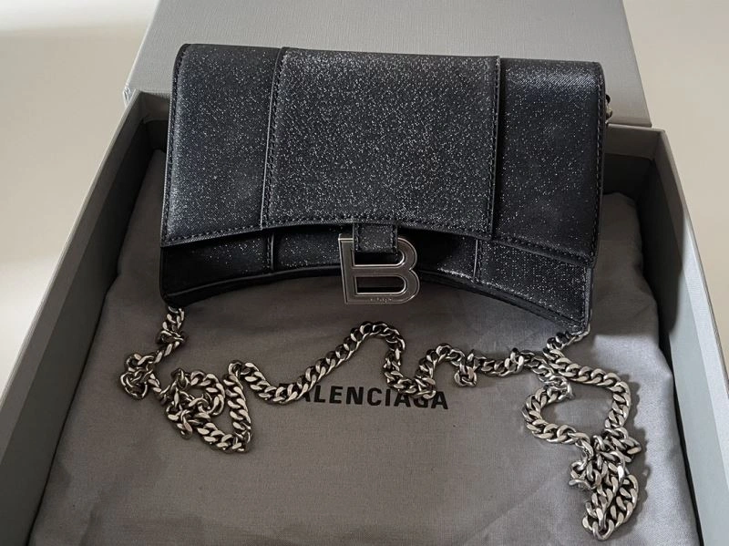 Balenciaga Heavy-Duty Hourglass Chain Bag - Iconic Curved Design