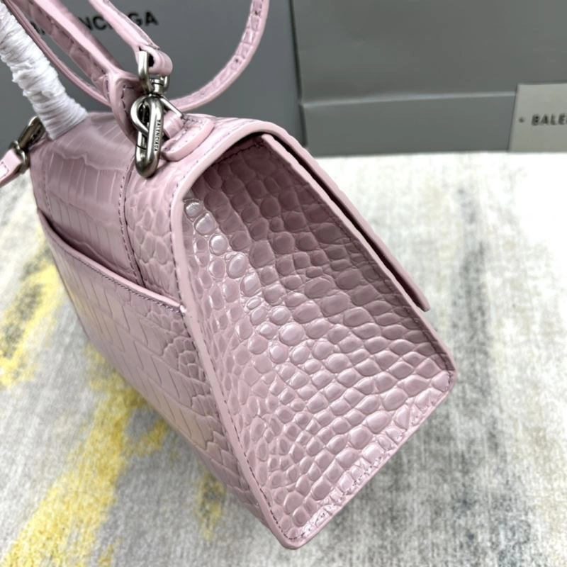 Factory-made Balenciaga Hourglass Bag - Blush Pink Crocodile Pattern