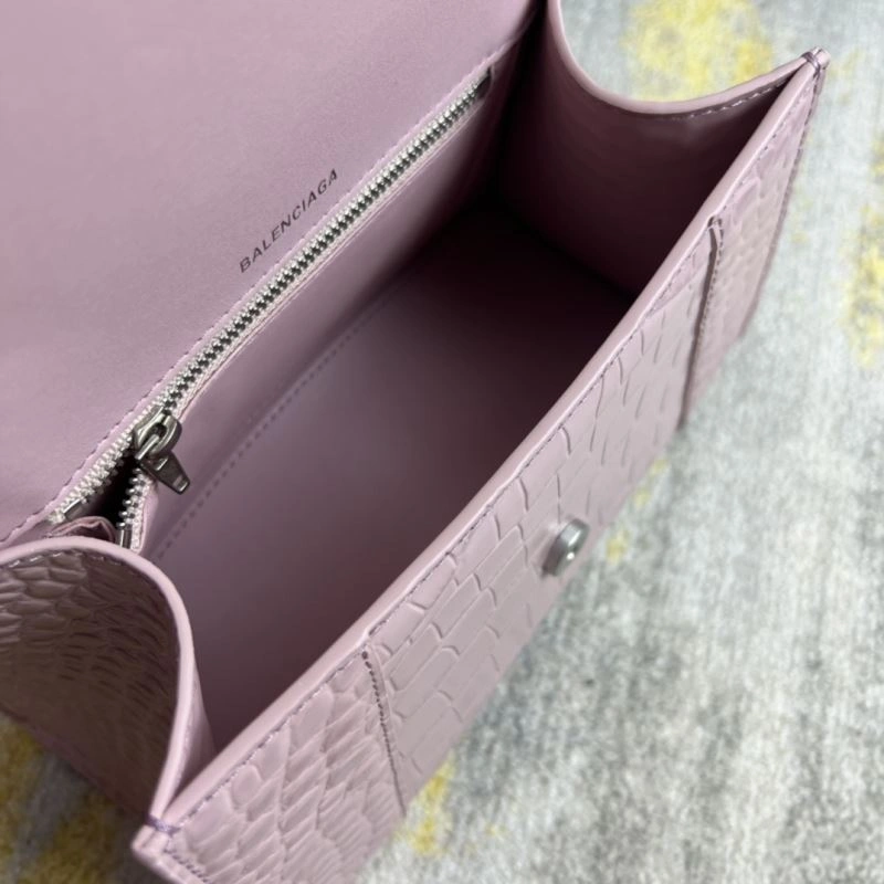 Factory-made Balenciaga Hourglass Bag - Blush Pink Crocodile Pattern
