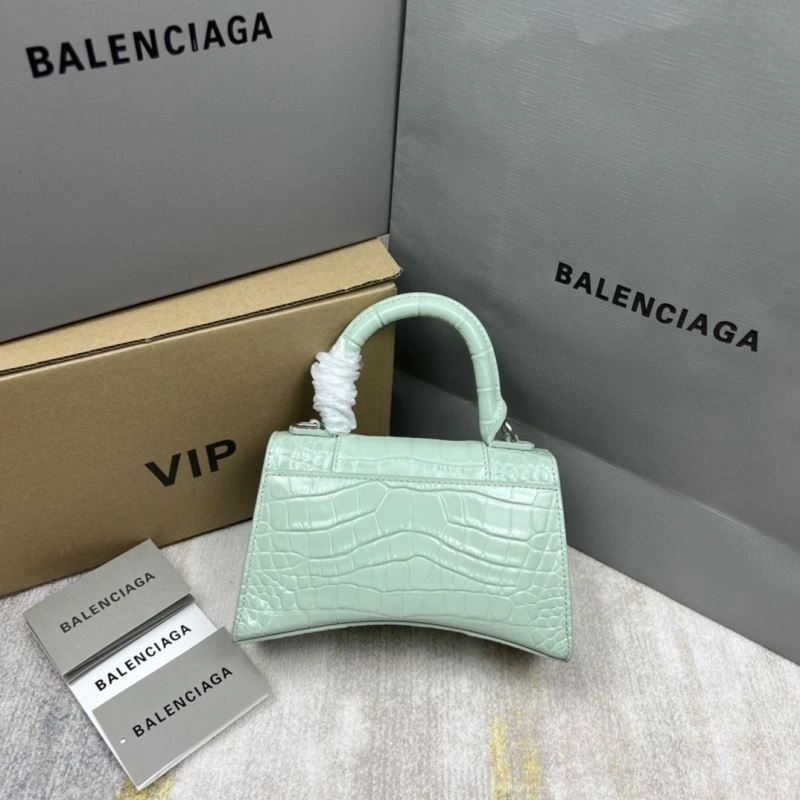 Perfect replica Balenciaga Hourglass Bag - Mint Green Crocodile Pattern