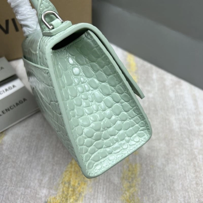 Perfect replica Balenciaga Hourglass Bag - Mint Green Crocodile Pattern