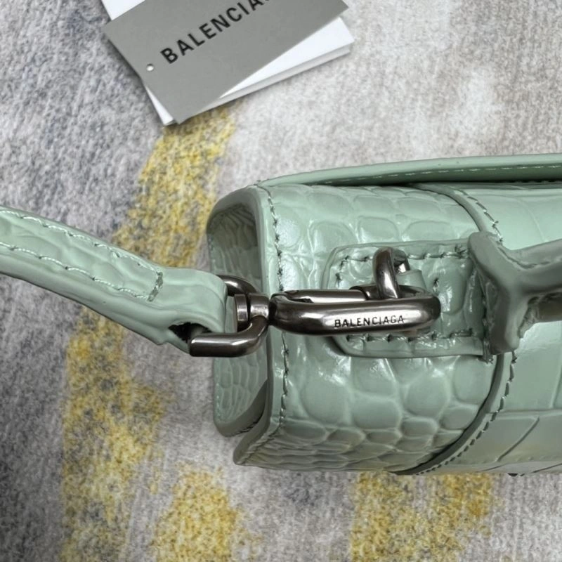 Perfect replica Balenciaga Hourglass Bag - Mint Green Crocodile Pattern