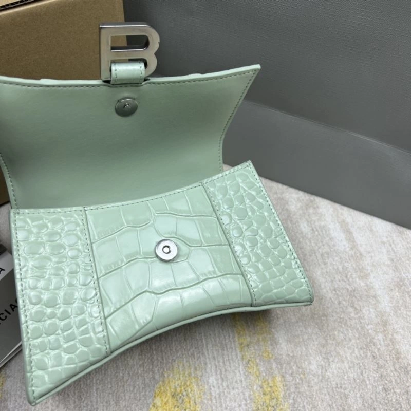 Perfect replica Balenciaga Hourglass Bag - Mint Green Crocodile Pattern