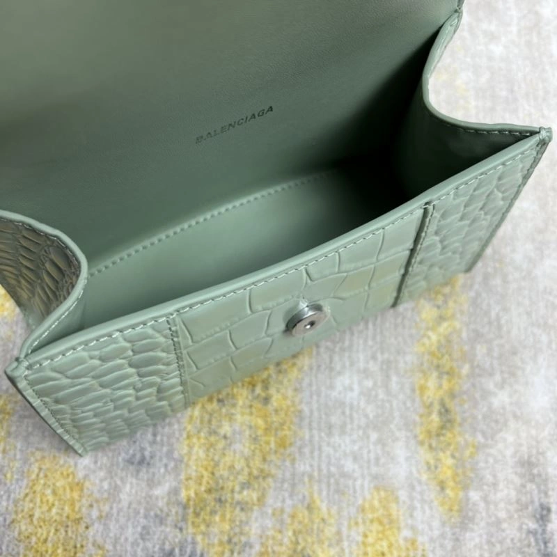 Perfect replica Balenciaga Hourglass Bag - Mint Green Crocodile Pattern