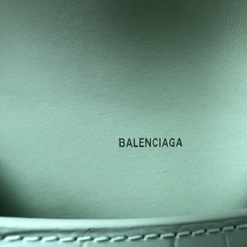 Perfect replica Balenciaga Hourglass Bag - Mint Green Crocodile Pattern