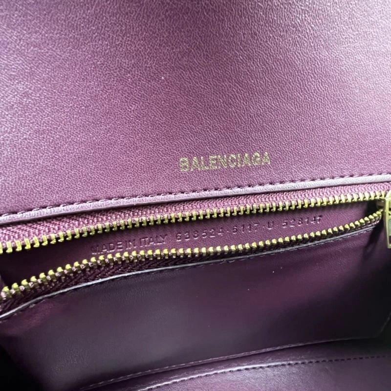 Inexpensive Balenciaga Hourglass Bag - Wine Red Crocodile Pattern