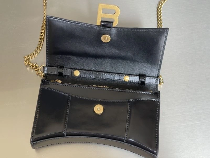 OEM Balenciaga Hourglass Chain Bag - Black with Gold Buckle