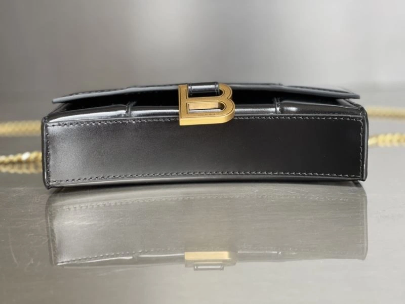 OEM Balenciaga Hourglass Chain Bag - Black with Gold Buckle