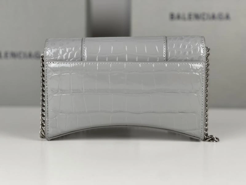 Cut-rate Balenciaga Hourglass Chain Bag - Deep Gray Crocodile Pattern