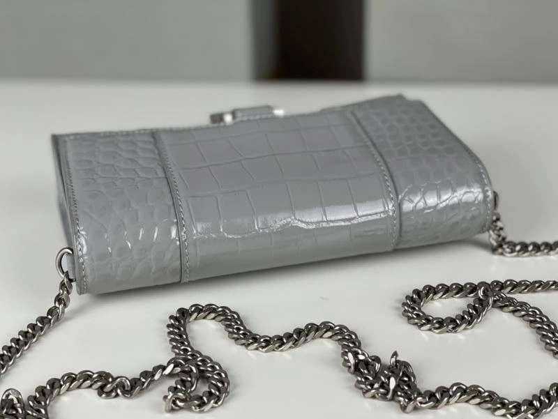 Cut-rate Balenciaga Hourglass Chain Bag - Deep Gray Crocodile Pattern