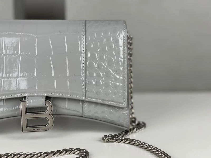 Cut-rate Balenciaga Hourglass Chain Bag - Deep Gray Crocodile Pattern