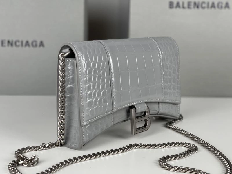 Cut-rate Balenciaga Hourglass Chain Bag - Deep Gray Crocodile Pattern