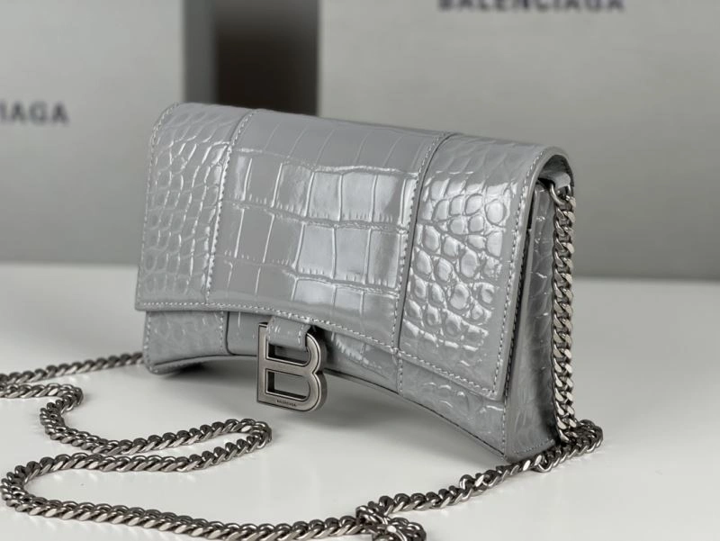Cut-rate Balenciaga Hourglass Chain Bag - Deep Gray Crocodile Pattern
