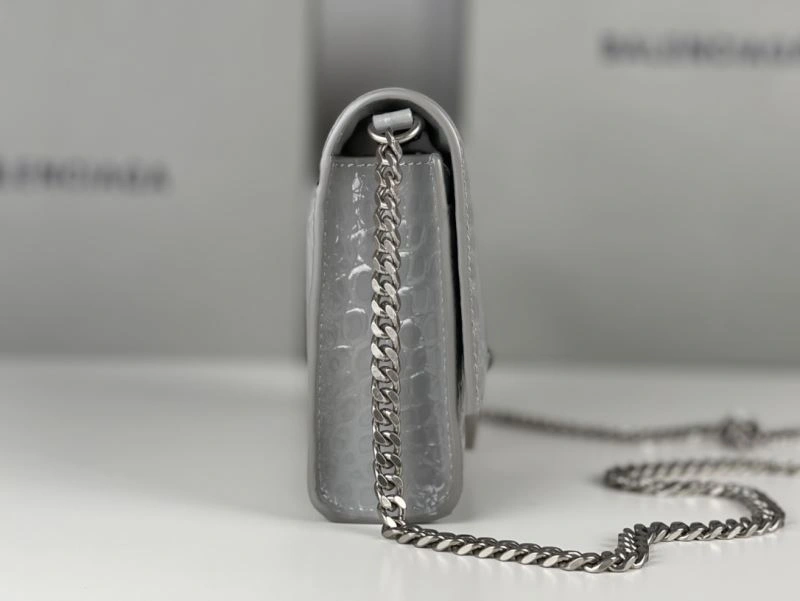 Cut-rate Balenciaga Hourglass Chain Bag - Deep Gray Crocodile Pattern