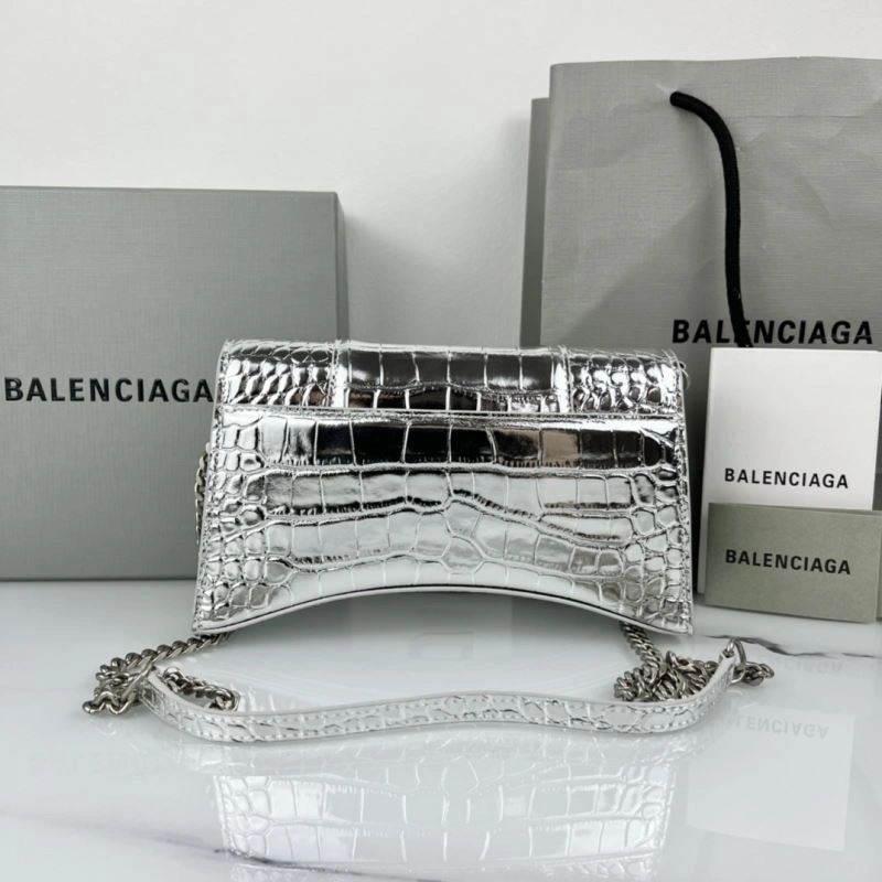 Balenciaga Hourglass Chain Crossbody Bag - Elegant Half-Moon Design