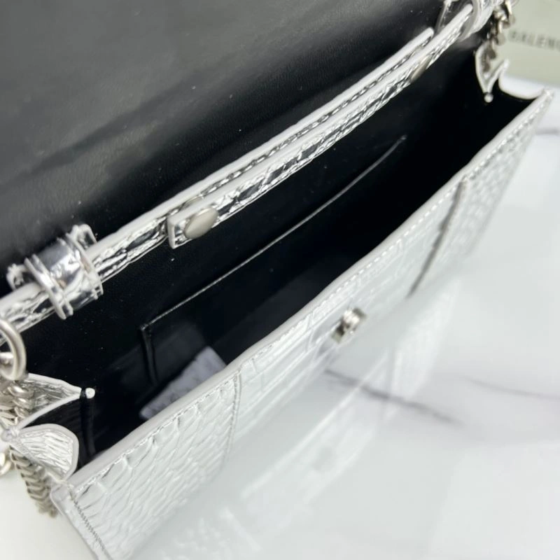 High fidelity Balenciaga Hourglass Chain Crossbody Bag - Elegant Half-Moon Design