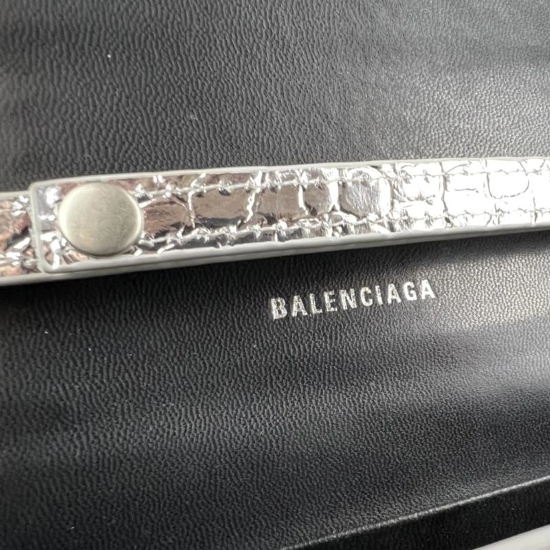 High fidelity Balenciaga Hourglass Chain Crossbody Bag - Elegant Half-Moon Design