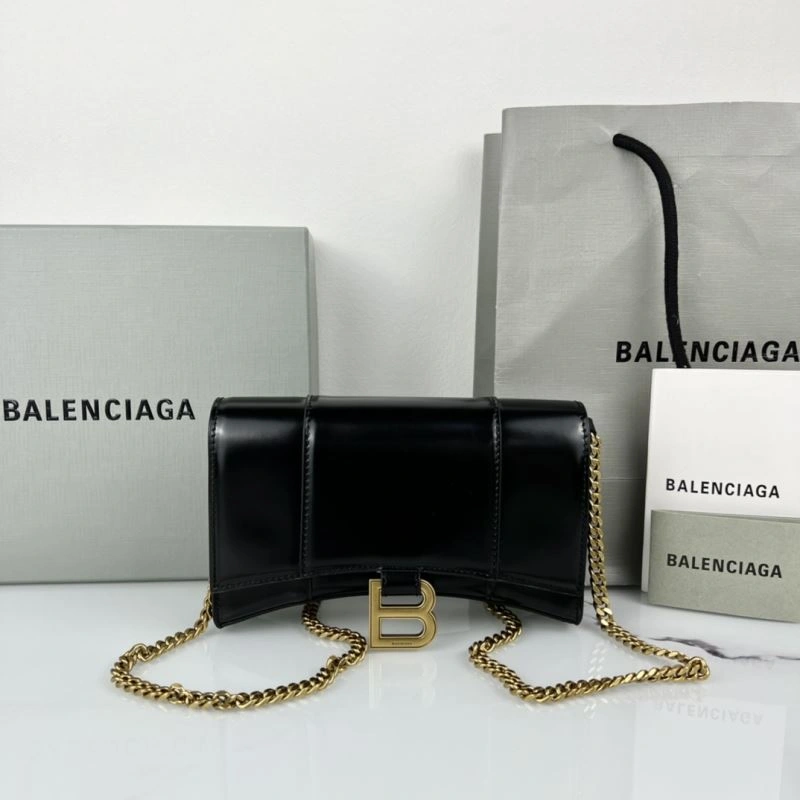 Balenciaga Hourglass Chain Crossbody Bag - Petite B-Shaped Elegance