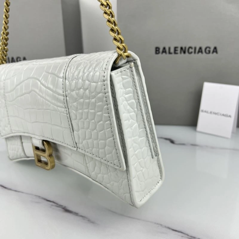 Authentic Balenciaga Hourglass Chain Crossbody Bag - Petite B-Shaped Elegance