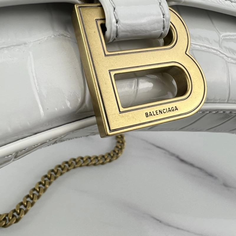 Authentic Balenciaga Hourglass Chain Crossbody Bag - Petite B-Shaped Elegance