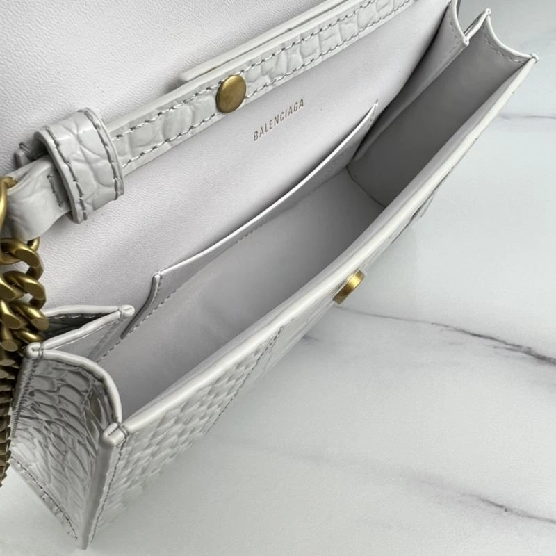 Authentic Balenciaga Hourglass Chain Crossbody Bag - Petite B-Shaped Elegance