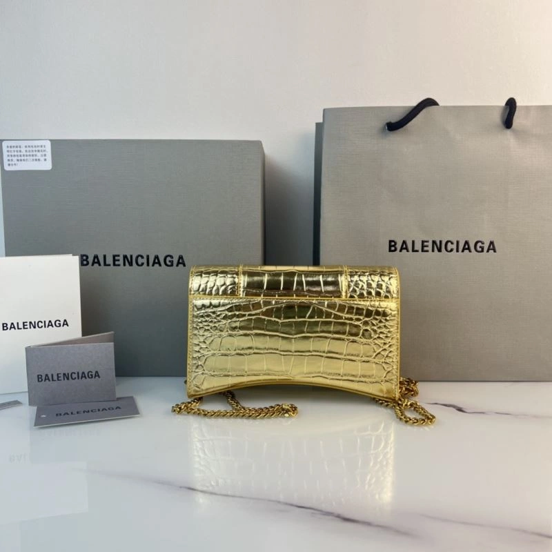 Official Balenciaga Hourglass Chain Crossbody Bag - Petite Elegance in Cowhide