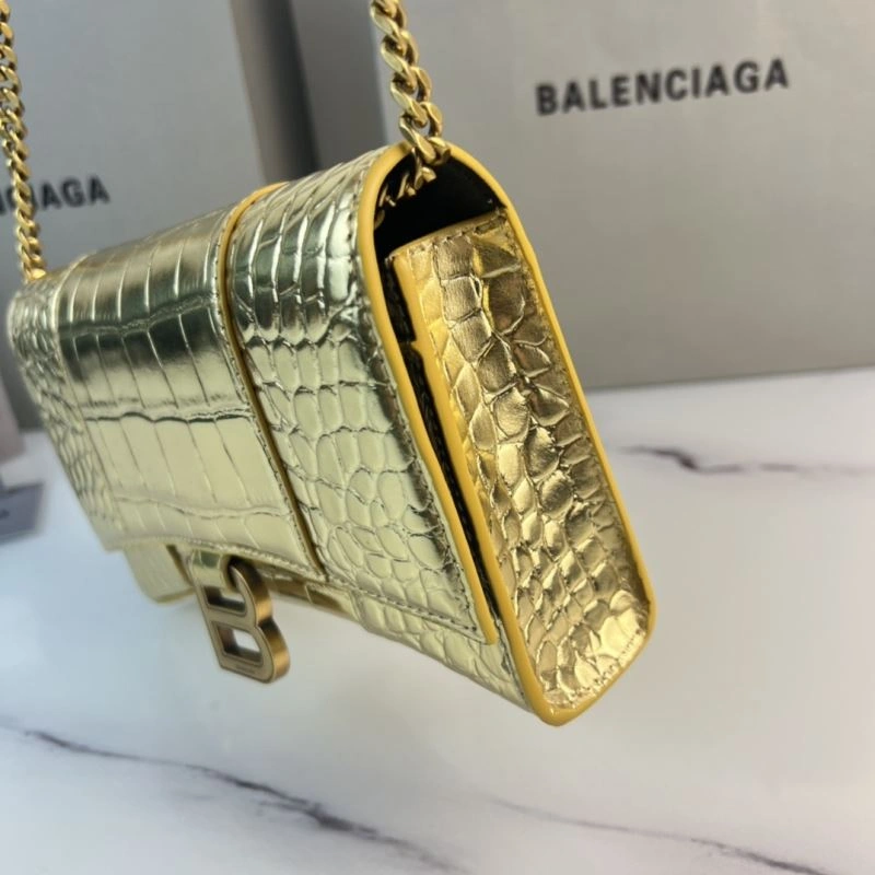 Official Balenciaga Hourglass Chain Crossbody Bag - Petite Elegance in Cowhide