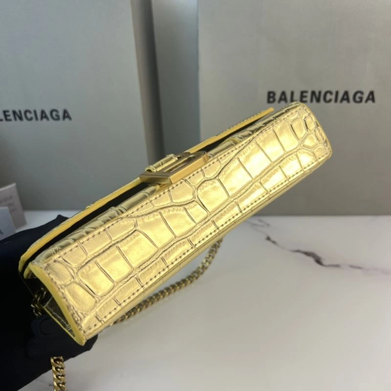 Official Balenciaga Hourglass Chain Crossbody Bag - Petite Elegance in Cowhide