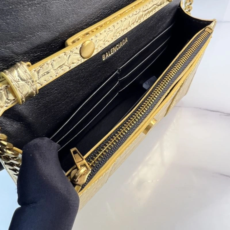 Official Balenciaga Hourglass Chain Crossbody Bag - Petite Elegance in Cowhide