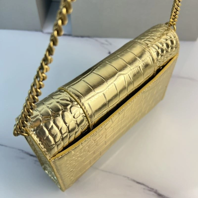 Official Balenciaga Hourglass Chain Crossbody Bag - Petite Elegance in Cowhide