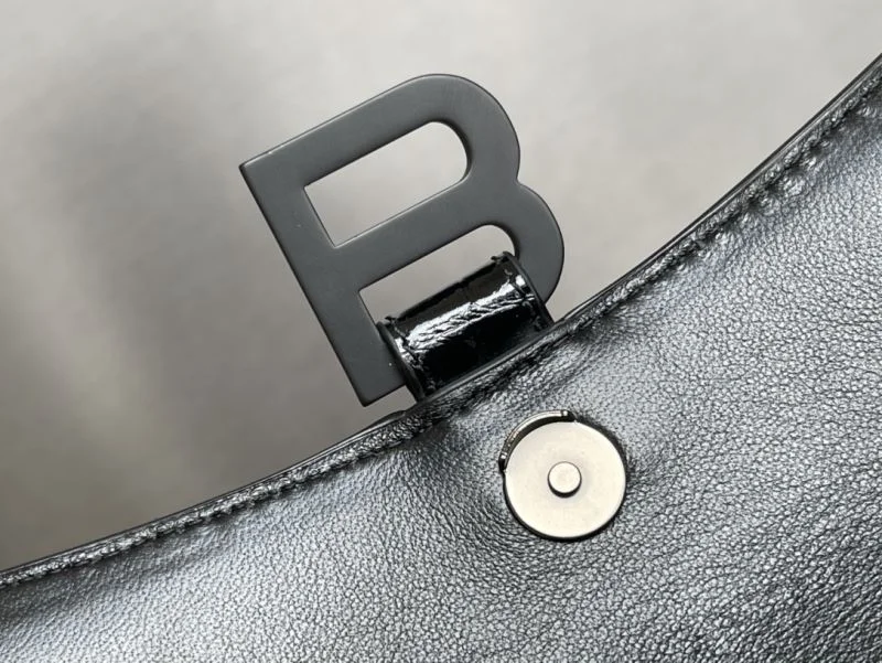 Inexpensive Balenciaga Hourglass Crocodile Black Buckle Chain Bag