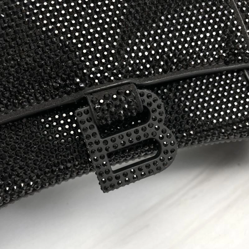 Original Balenciaga Hourglass Crocodile-Embossed Bag - Style 8895