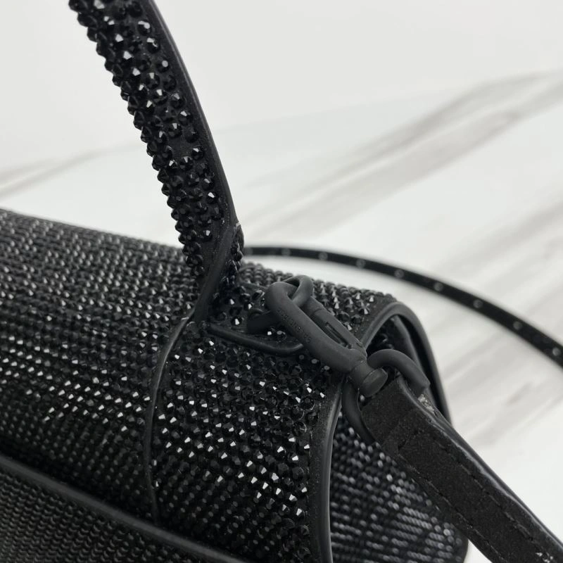 Original Balenciaga Hourglass Crocodile-Embossed Bag - Style 8895