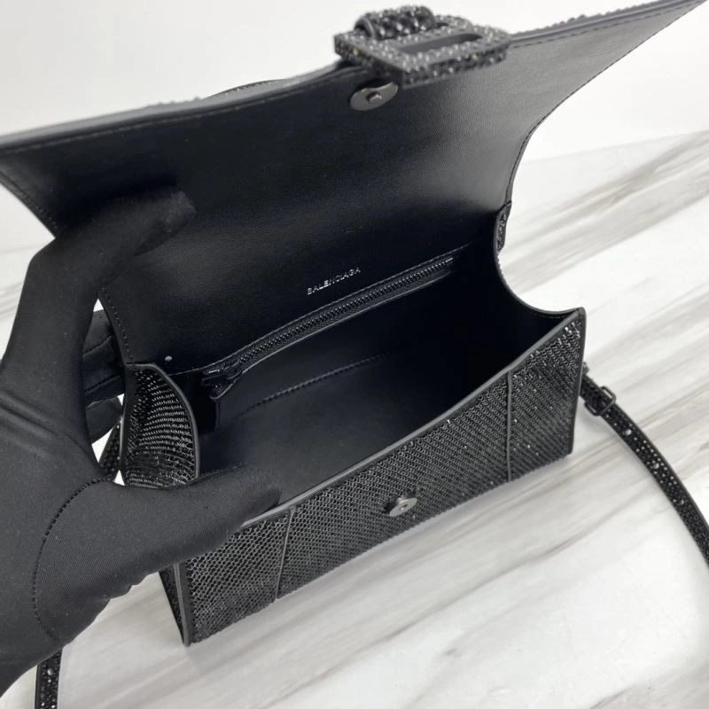 Original Balenciaga Hourglass Crocodile-Embossed Bag - Style 8895