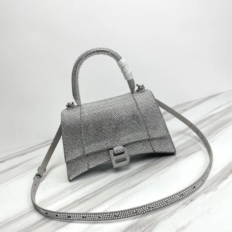 Balenciaga Hourglass Crocodile Embossed Bag - Style 8895