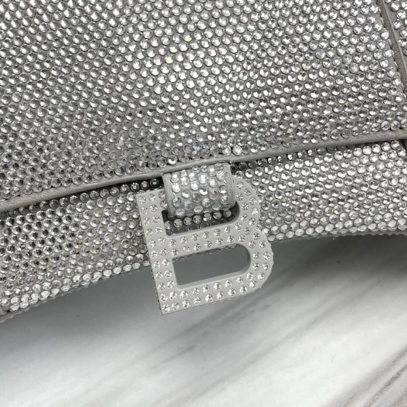 Genuine Balenciaga Hourglass Crocodile Embossed Bag - Style 8895