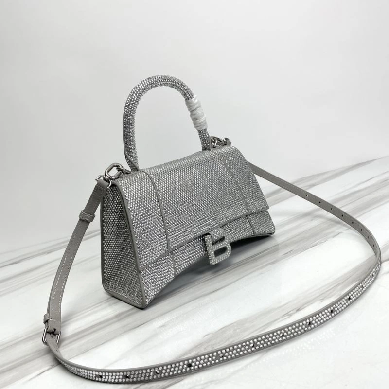 Genuine Balenciaga Hourglass Crocodile Embossed Bag - Style 8895
