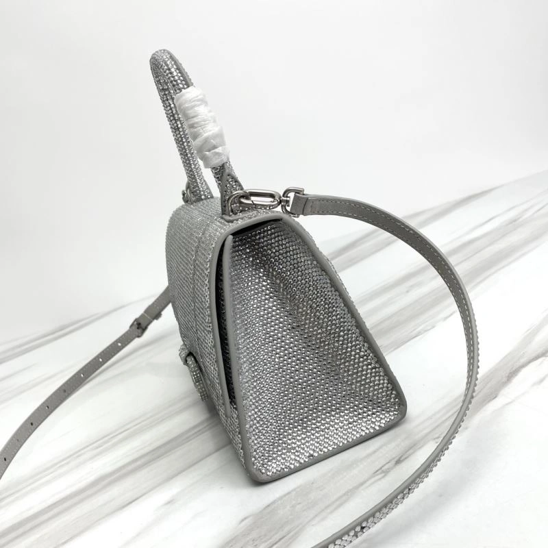 Genuine Balenciaga Hourglass Crocodile Embossed Bag - Style 8895