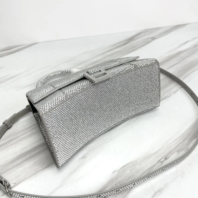Genuine Balenciaga Hourglass Crocodile Embossed Bag - Style 8895
