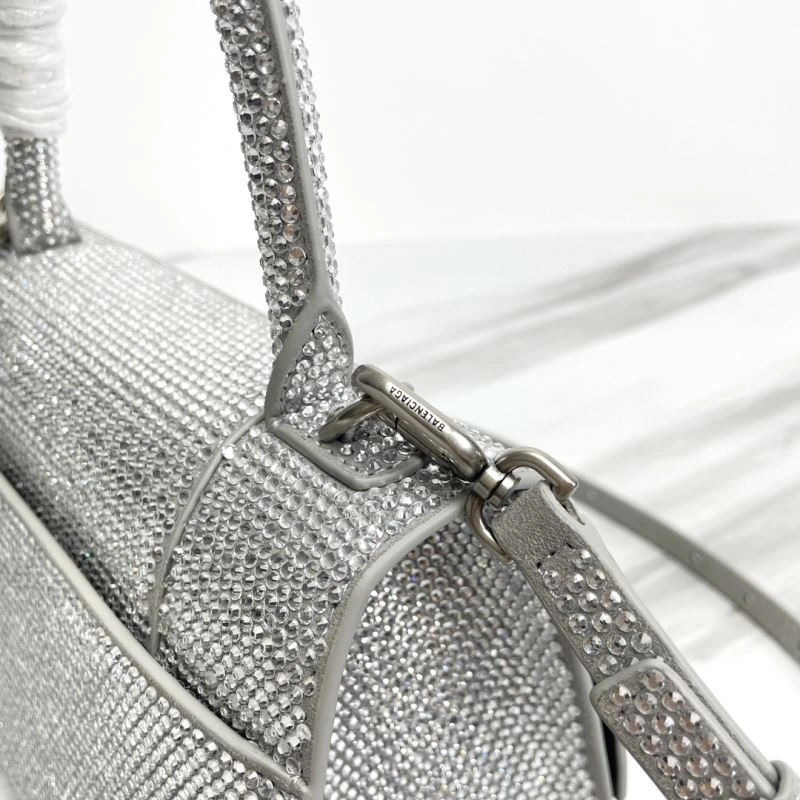 Genuine Balenciaga Hourglass Crocodile Embossed Bag - Style 8895