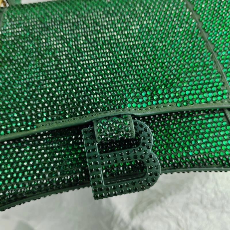 Real Balenciaga Hourglass Crocodile-Embossed Cowhide Bag 8895