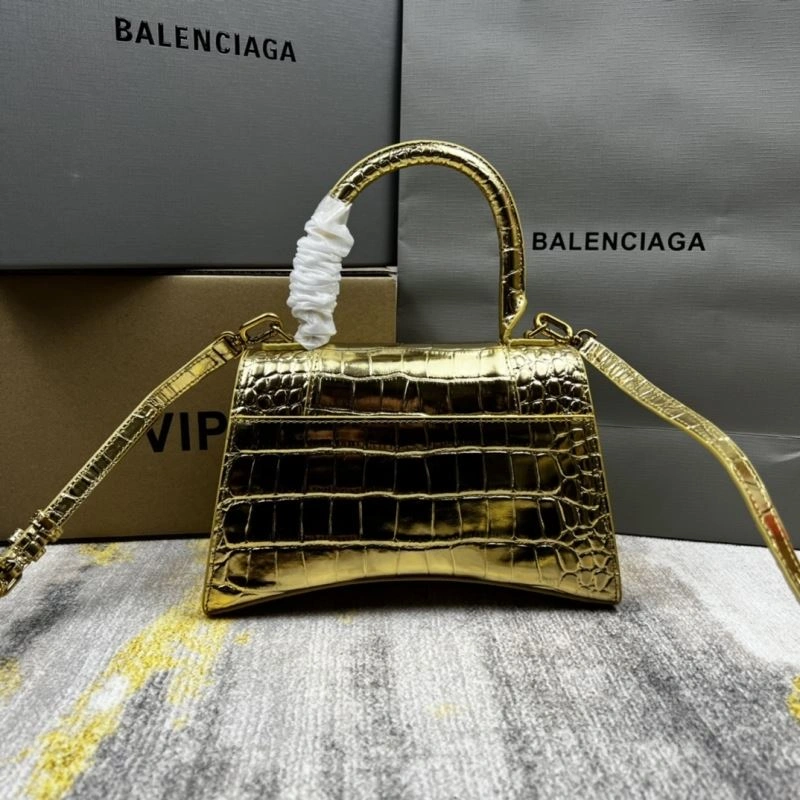 Low-cost Balenciaga Hourglass Crocodile Gold Bag - VIP Edition