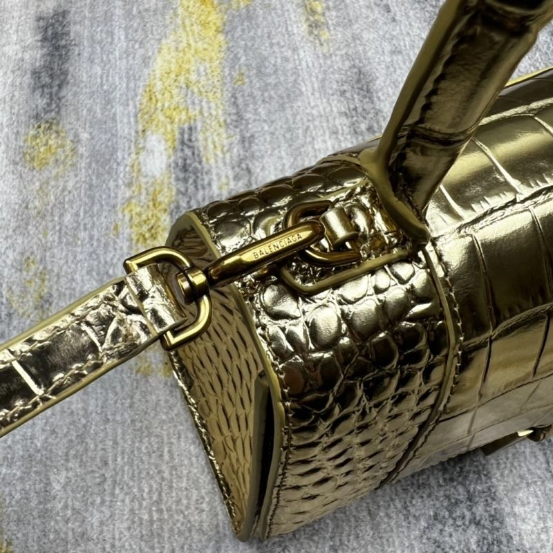 Low-cost Balenciaga Hourglass Crocodile Gold Bag - VIP Edition