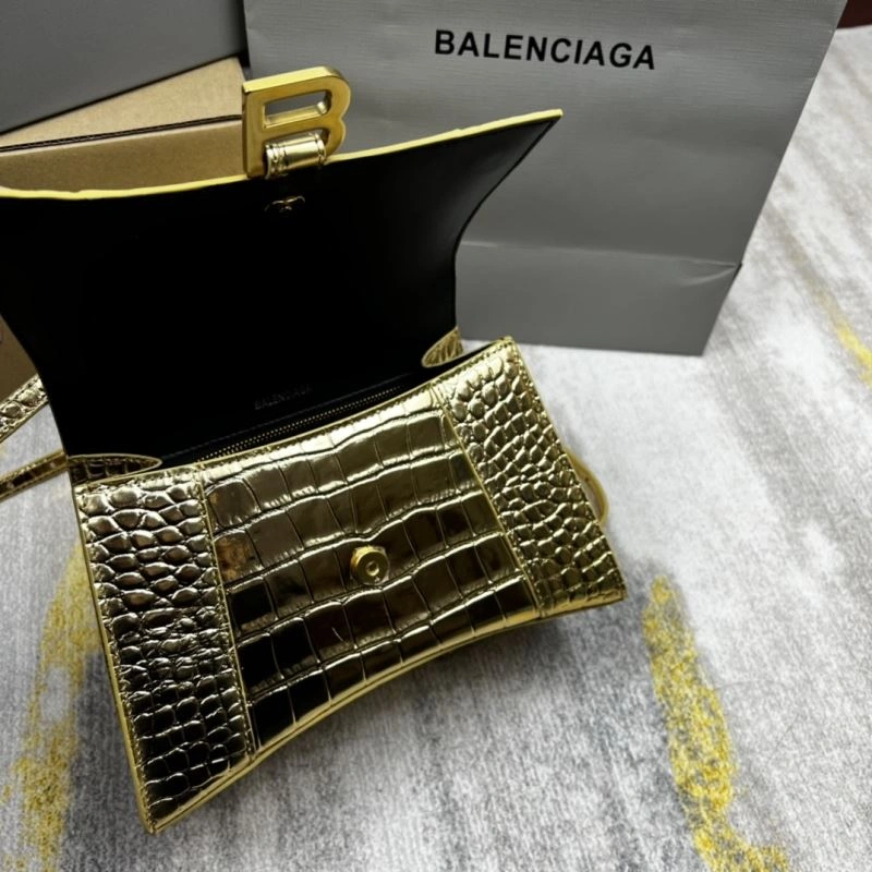 Low-cost Balenciaga Hourglass Crocodile Gold Bag - VIP Edition