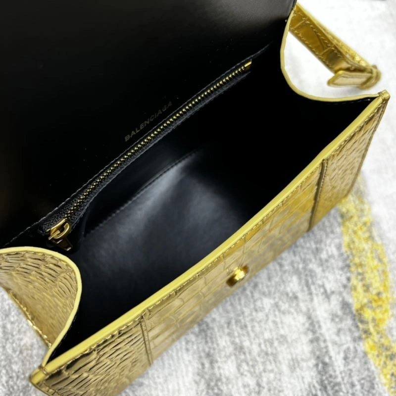 Low-cost Balenciaga Hourglass Crocodile Gold Bag - VIP Edition