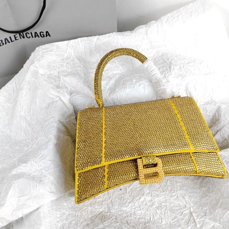 Balenciaga Hourglass Crocodile Grain Handcrafted Bag 8895