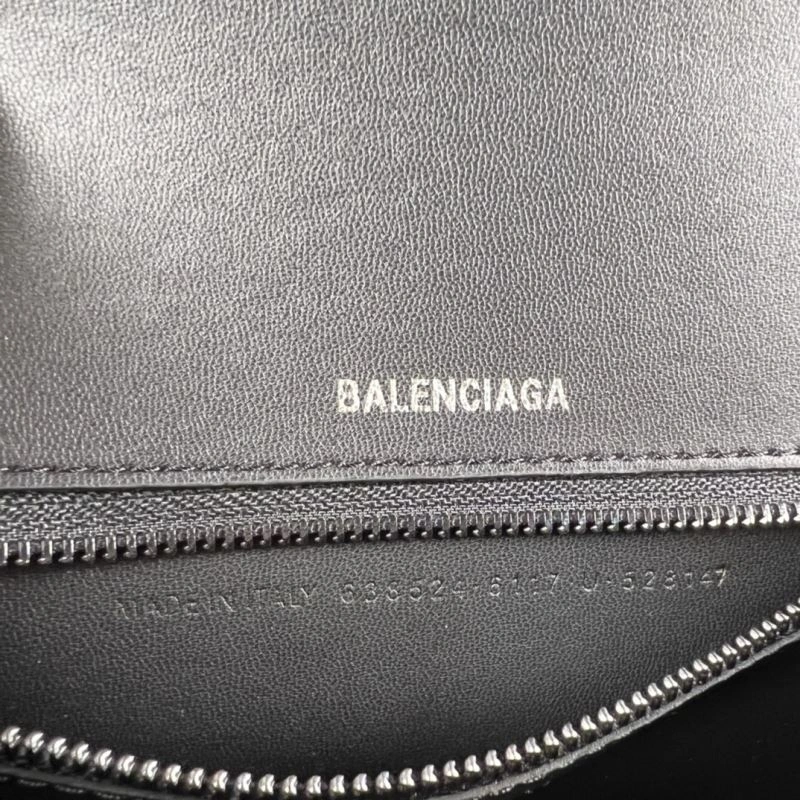 Reasonably priced Balenciaga Hourglass Crocodile Pattern Bag - Black Buckle