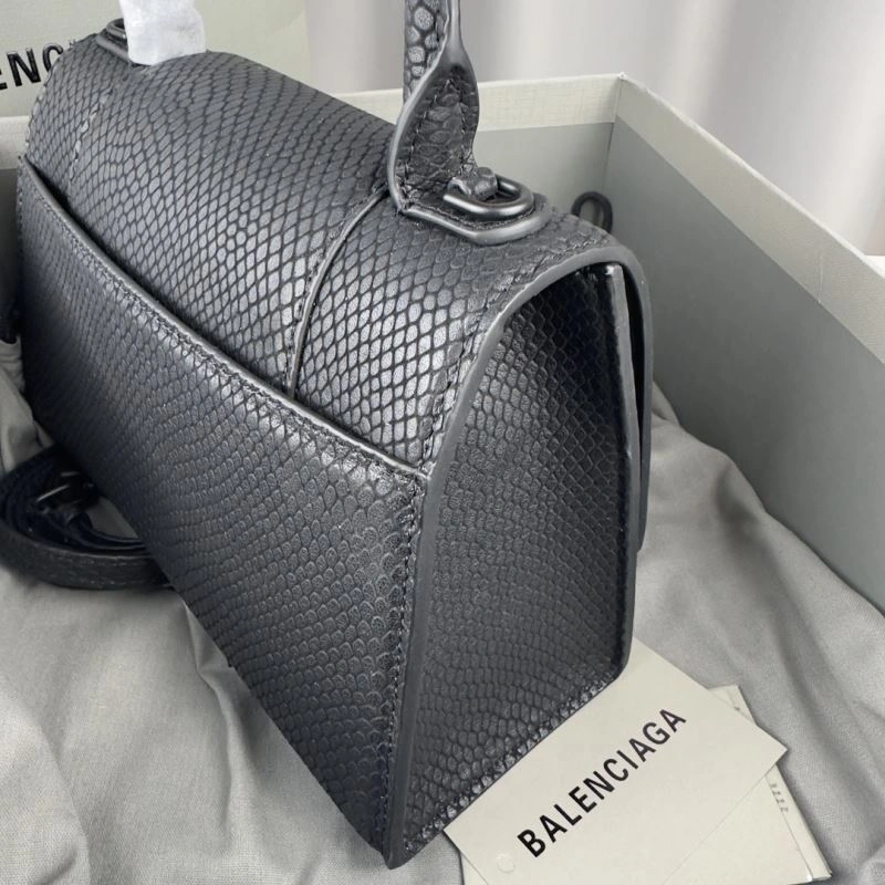 1:1 copy Balenciaga Hourglass Crocodile-Patterned Bag - S Size