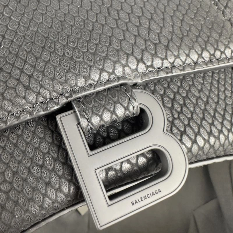 1:1 copy Balenciaga Hourglass Crocodile-Patterned Bag - S Size